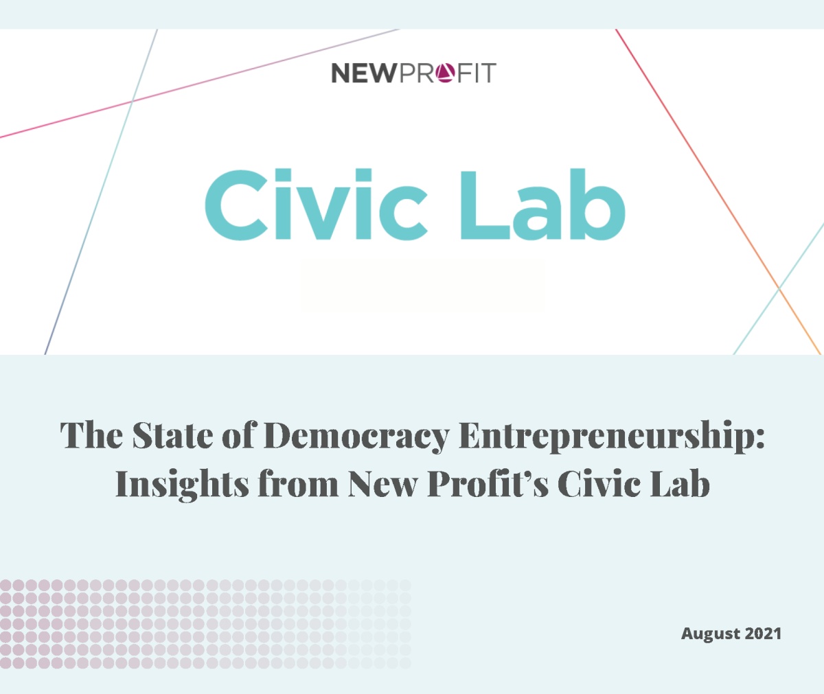 Introducing New Profit’s Fourth Civic Lab Cohort of Democracy ...